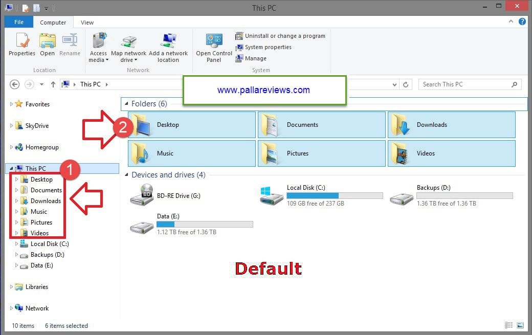 Remove Or Restore Default Folders From This PC In Windows 8 1 Why And How 